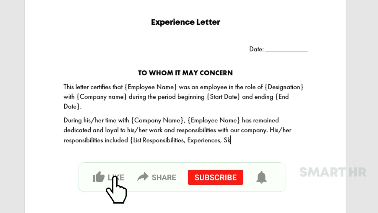 Sample Work Experience Certificate From Employer