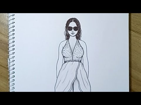How to Draw Female Figure // girl drawing //art video - YouTube
