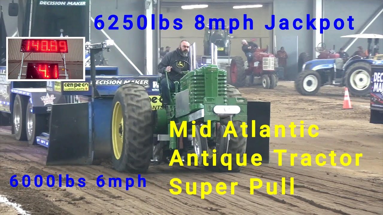 Tractor Super Pull 6000 lbs 6 mph 6250 lbs 8 mph Jackpot Saturday Track ...