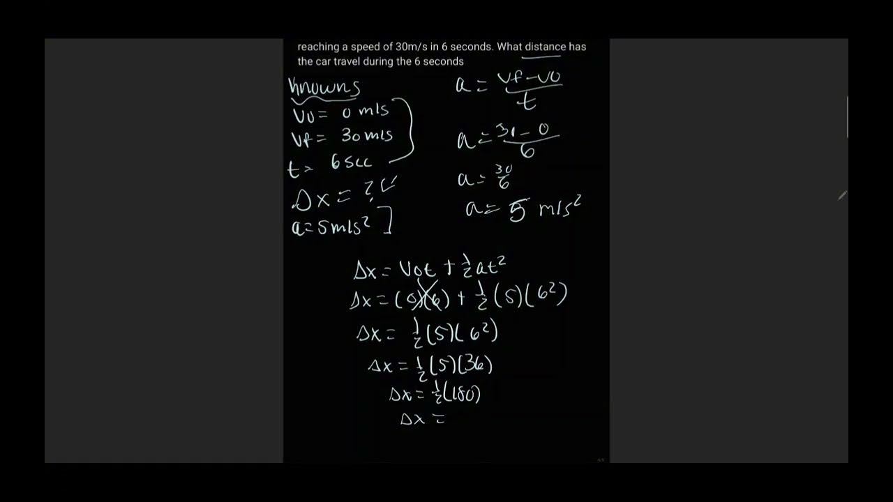 How to use kinematic Equations to solve for unknown variables AP Physics 1 - YouTube