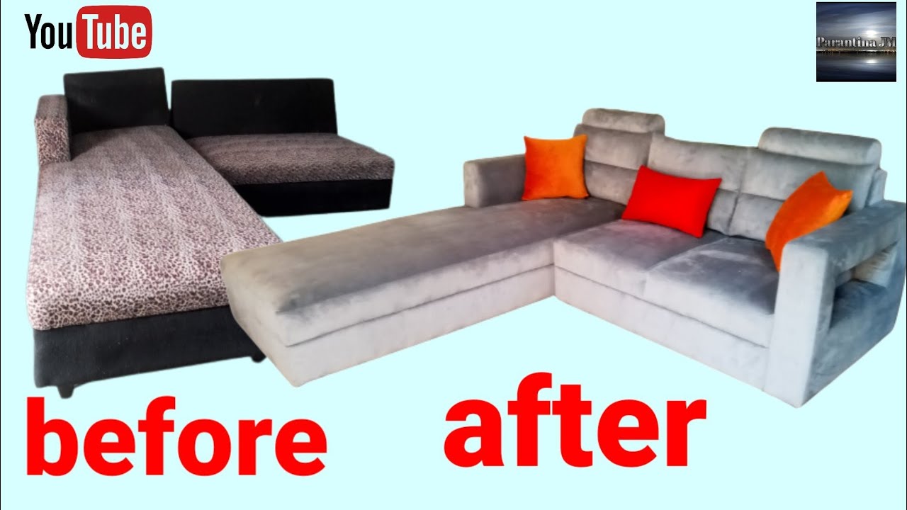 servis sofa lama, ganti model sofa jadi baru lagi⁉️ sofa leter L||sofa ...