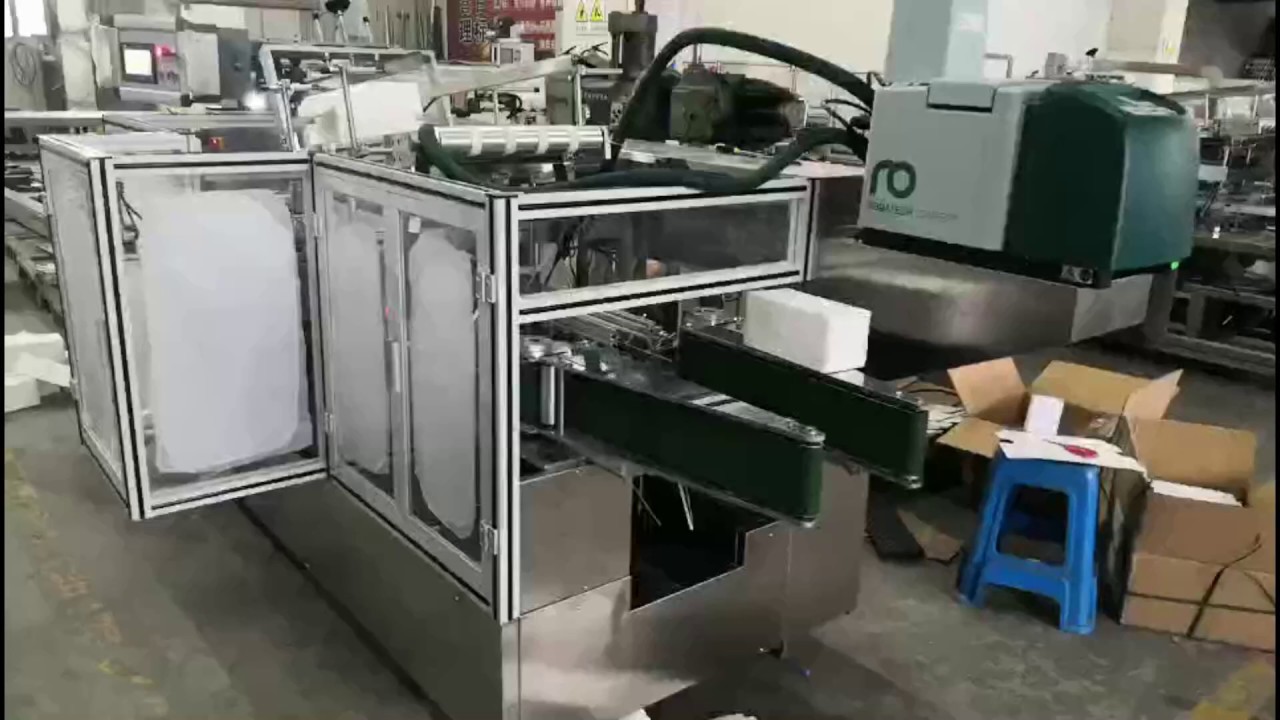 Automatic face mask cartoning packaging machine, Plane masks KN95 masks ...