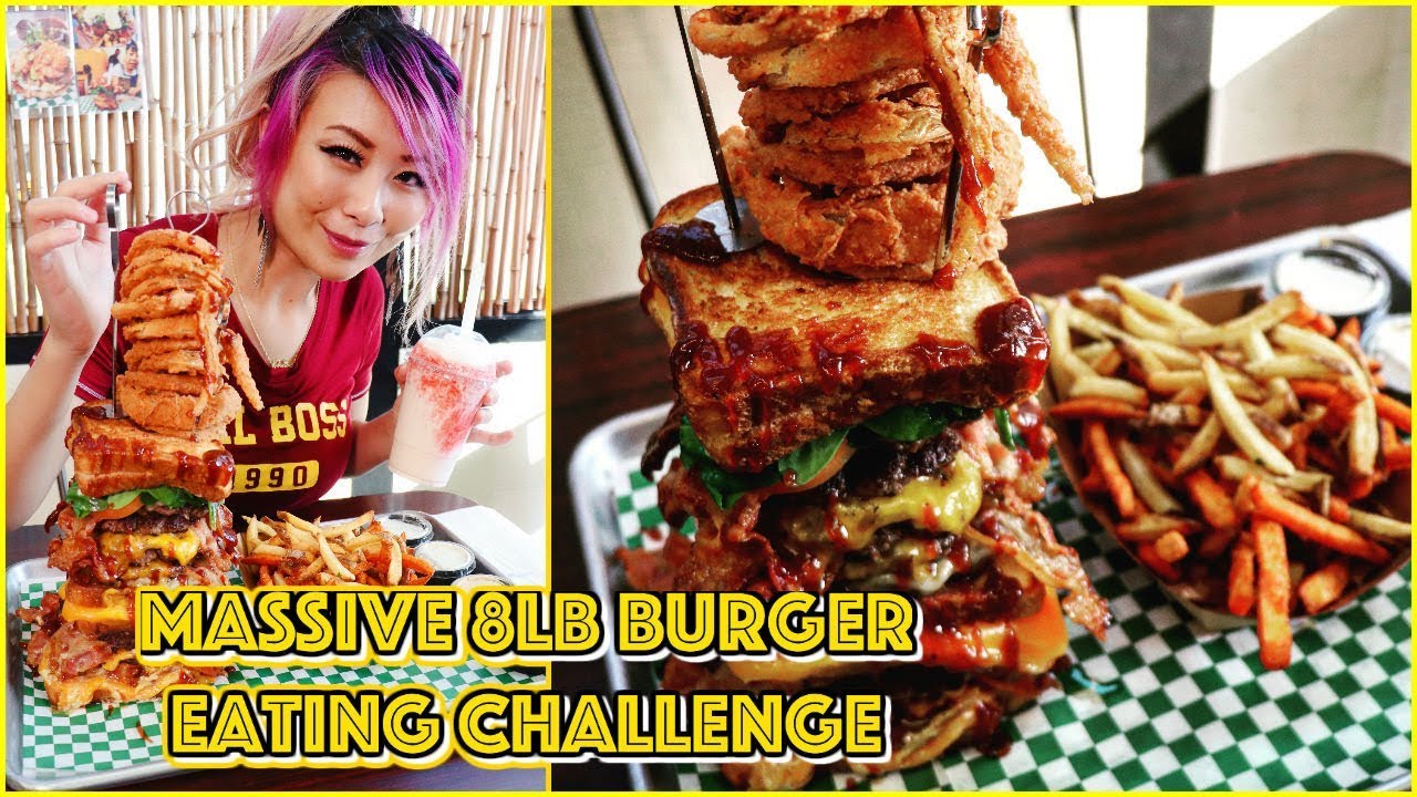 8lb Oh My Burger Eating Challenge in Gardena - Shooting with Localish ...