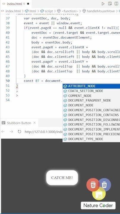The Most Useless Code In Javascript How To Create Funny And Movable Button Using Javascript Html