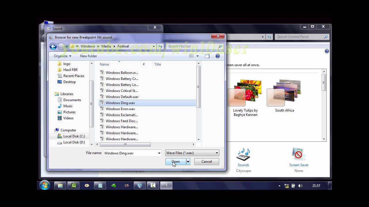 Windows 7 Tips : How to Change Breakpoint Hit Sound (Program Events ...