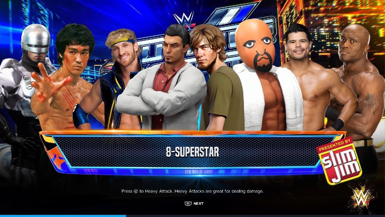 [WWE 2K24] Custom Matches | 8-Superstar Smash Up | Iron Man 30 Min Full ...