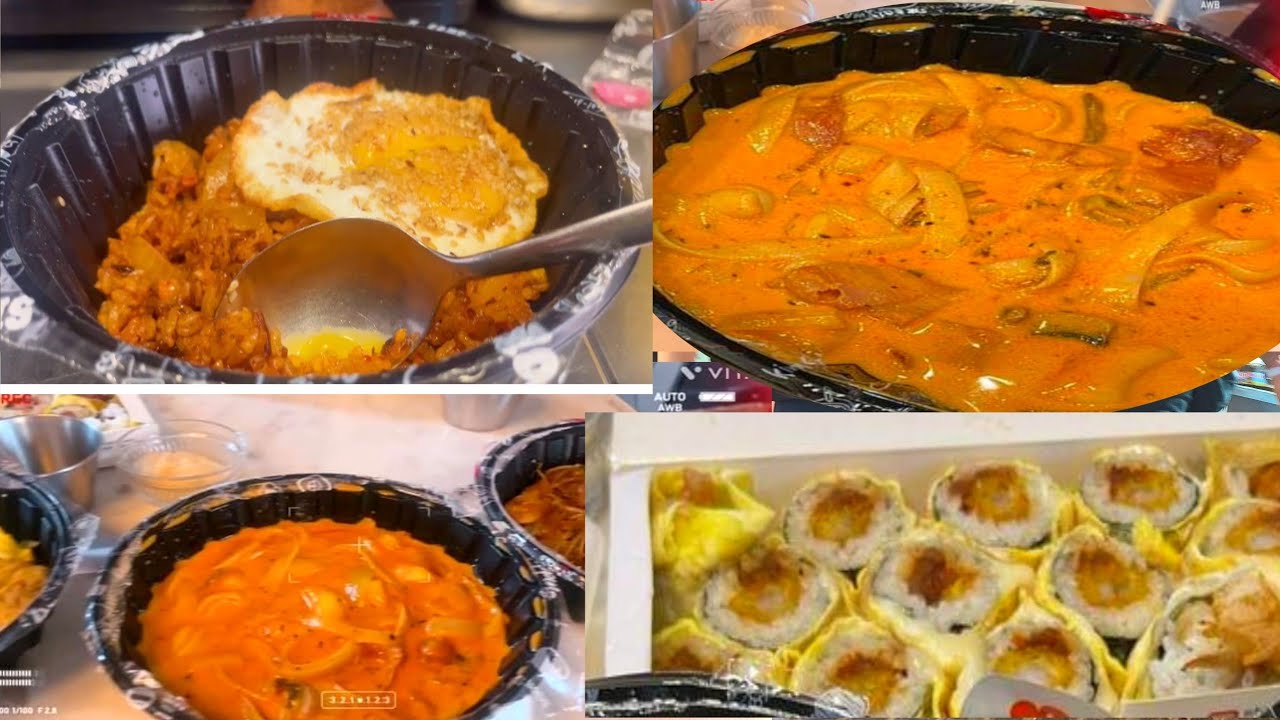 Eating Asmr Spicy Tteokbokki,Eggs Shrimp Gimbap, Eggs kimchi Rice ...