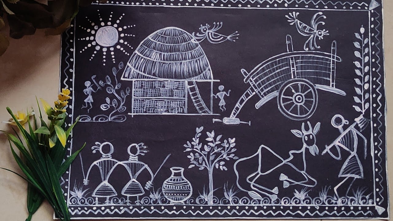 Easy Saura Art Painting of Odisha / Indian Traditional Tribal Folk Art ...