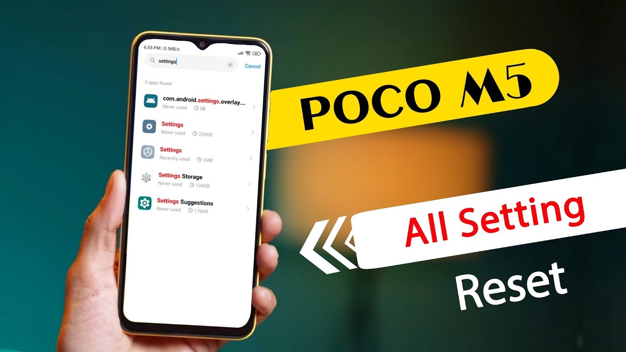 How to Reset Settings in Poco M5 | Poco M5 Phone Settings Reset - YouTube