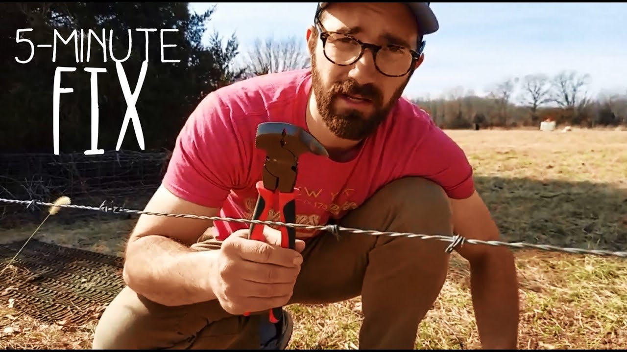 How to Fix a Barbed-Wire Fence with Fence Pliers only (and Without Come ...