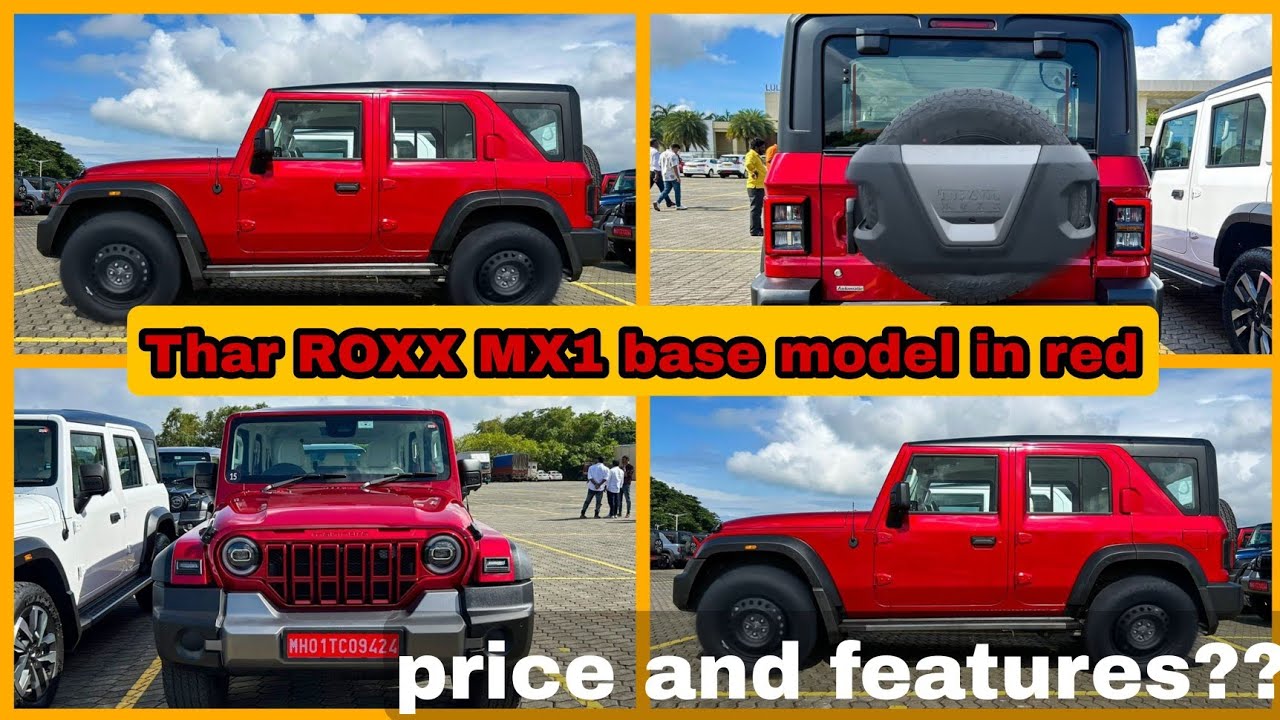 Mahindra Thar ROXX base model full review | MX1 and MX3 thar 5 door ...