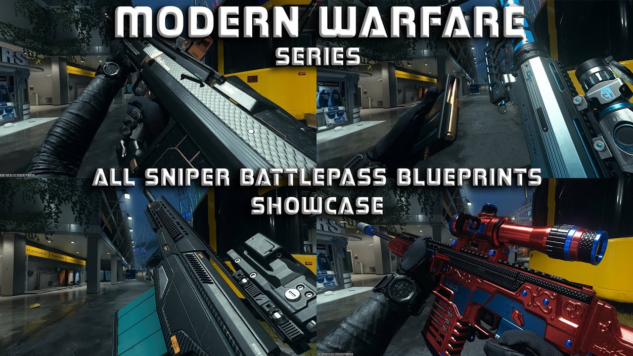 MODERN WARFARE 2-3 : ALL SNIPER BATTLEPASS BLUEPRINT SS1-6 SHOWCASE 4K ...