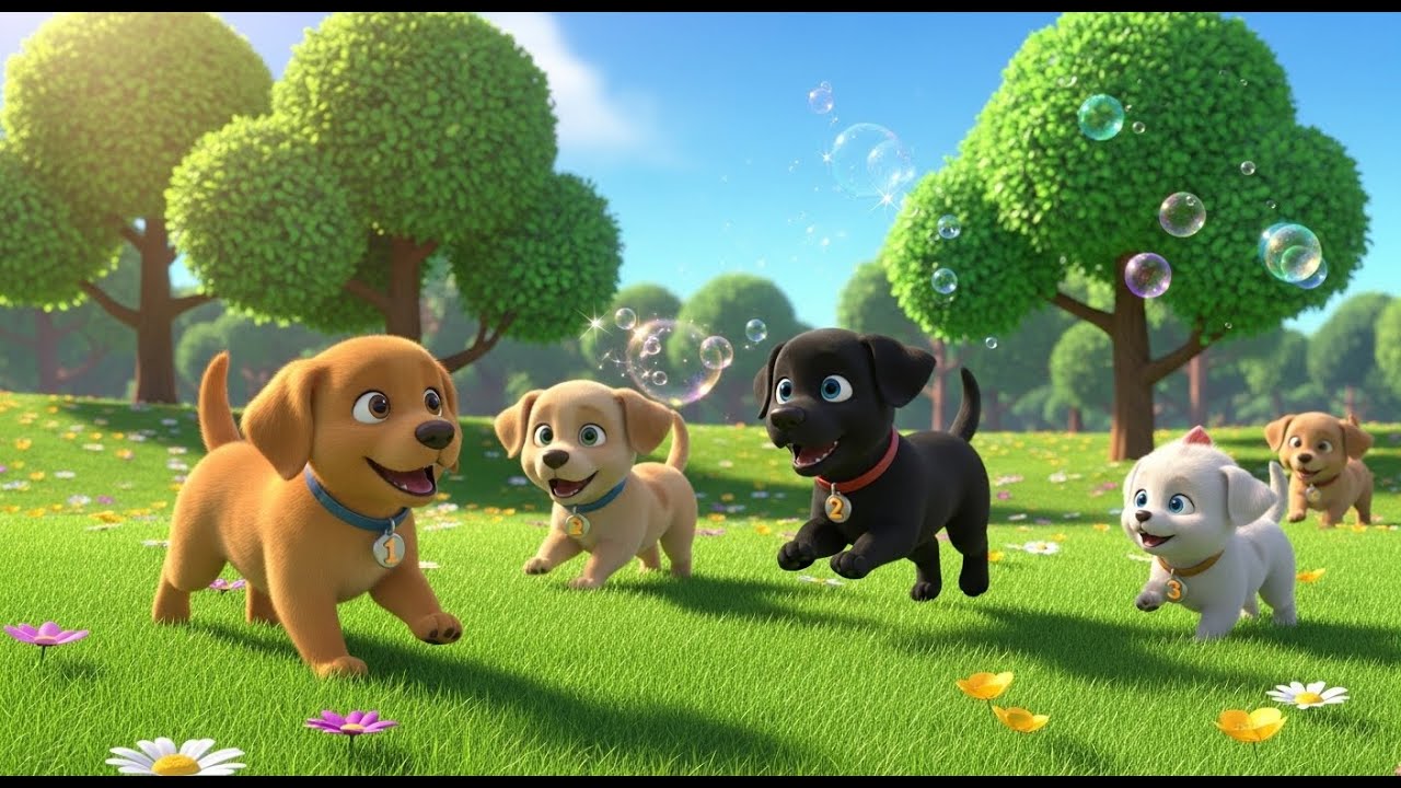 Counting Puppies in the Park 🐶🌳 | Learn Numbers for Kids | Fun Counting ...