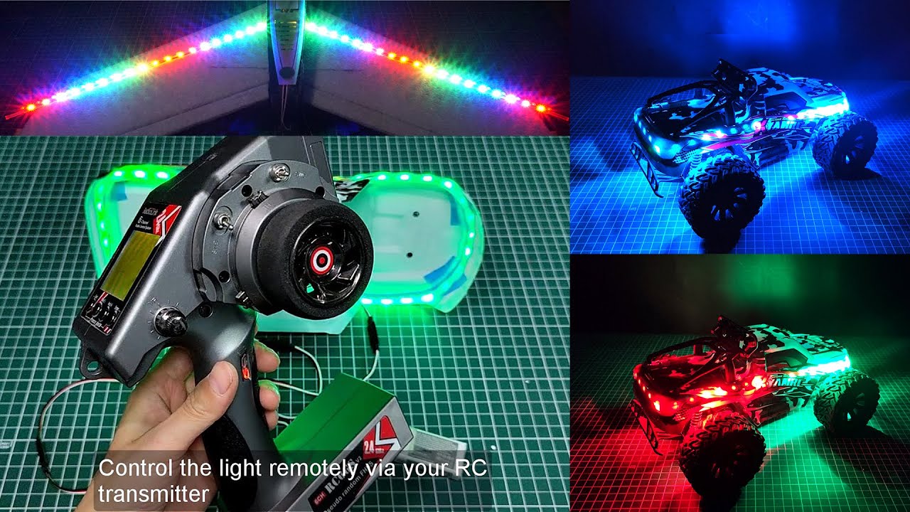 New Version LED Light Strips for RC - YouTube