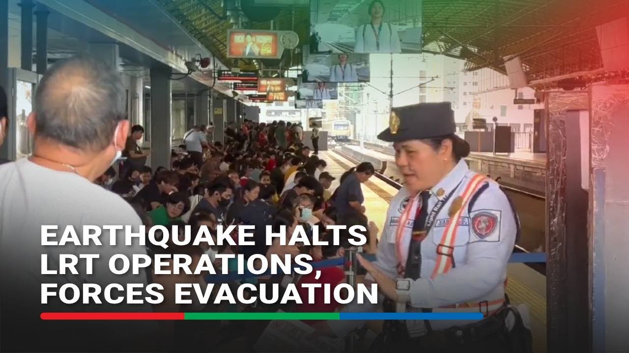 Earthquake halts LRT operations, forces evacuation | ABS-CBN News - YouTube