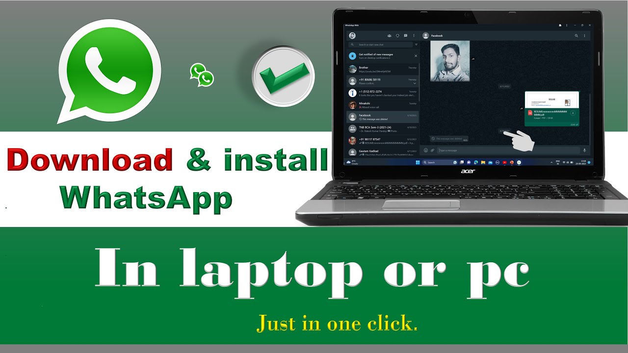 how to download whatsapp in laptop I how to download whatsapp in pc I ...