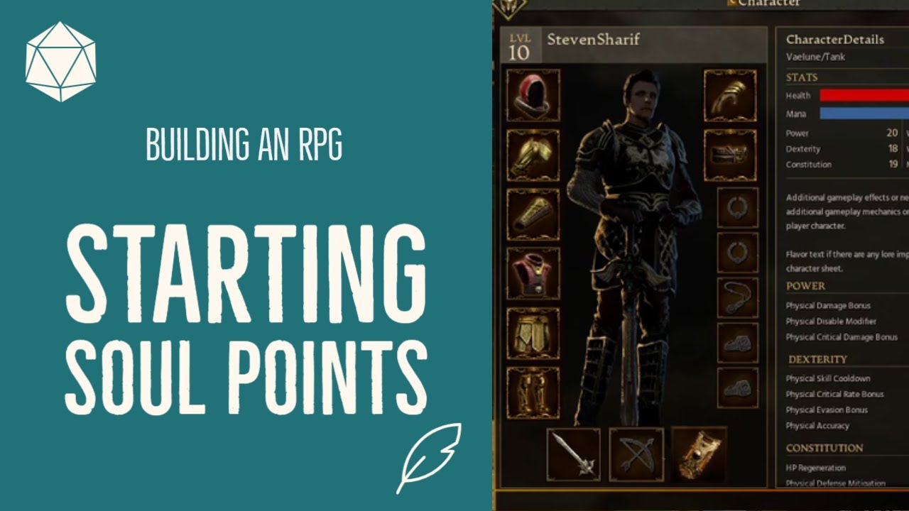Building an RPG: Starting Soul Points - YouTube