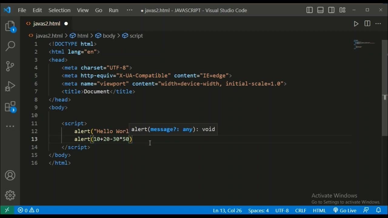 How to make alert message | How do I create an alert message? | display message in javaScript ...