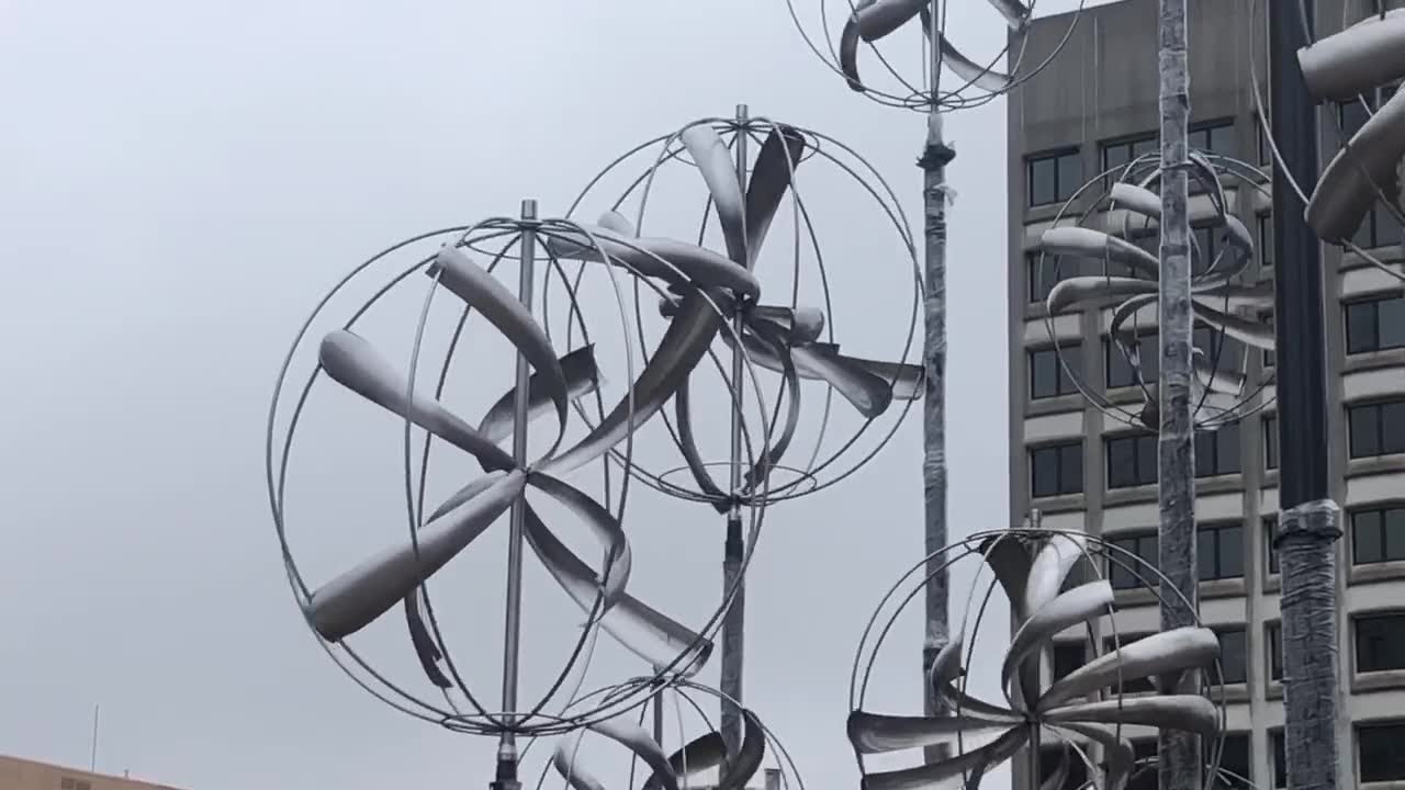 Wind sculptures in downtown Winston-Salem - YouTube