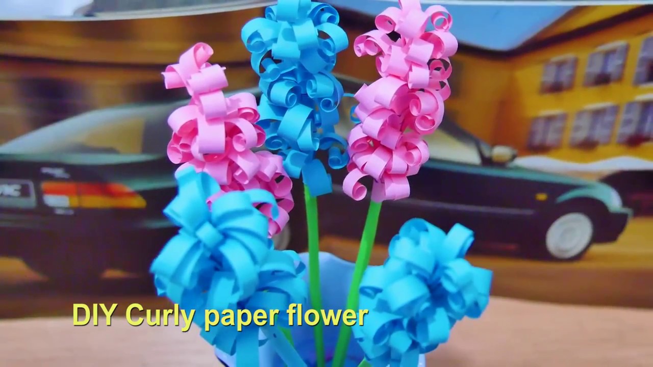 How ro make Curly paper flower tutorial - YouTube