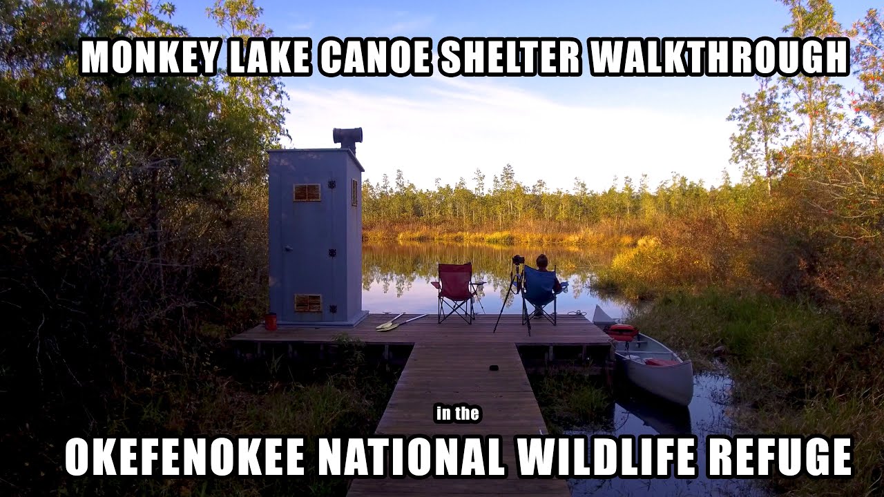 Walkthrough of Monkey Lake Canoe Shelter inside the Okefenokee National ...