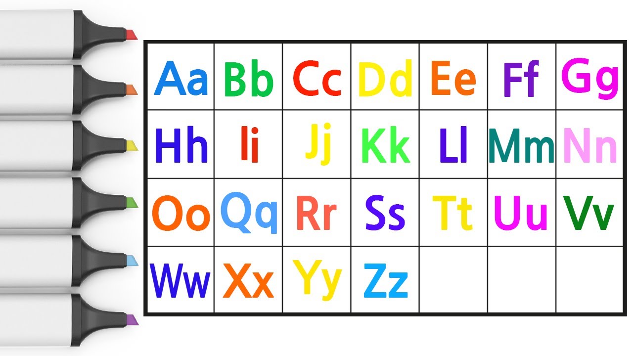 DRAWING ALPHABET | a to z | Learn English | A to Z | learn and write ...