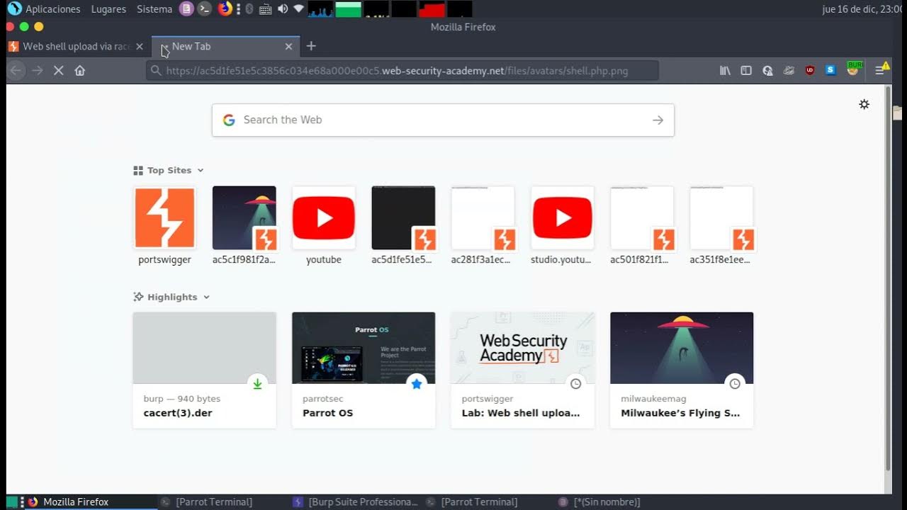 Web shell upload via race condition - YouTube