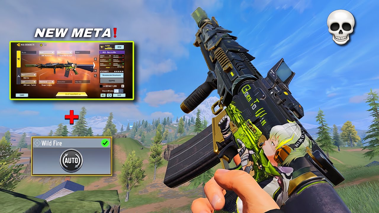 *New Meta* High Damage + No Recoil M16 Gunsmith | Best M16 Gunsmith CODM BR Gameplay - YouTube