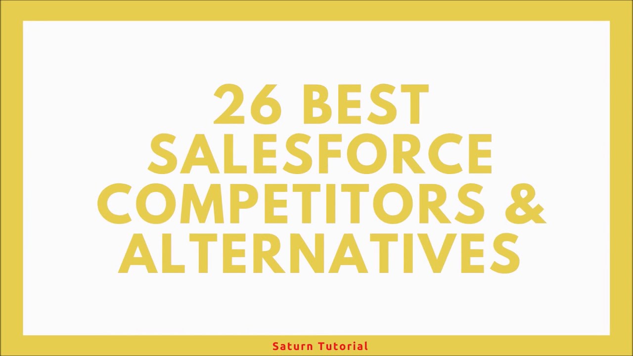 26 BEST Salesforce Competitors & Alternatives | 26 CRM TYPES - YouTube