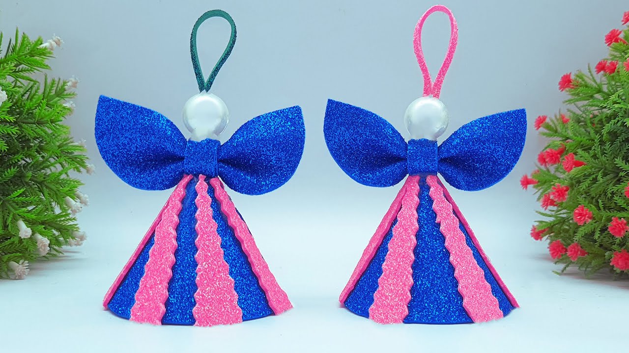 Beautiful Christmas Angel Using Foam Sheet | Christmas Angel Diy - YouTube