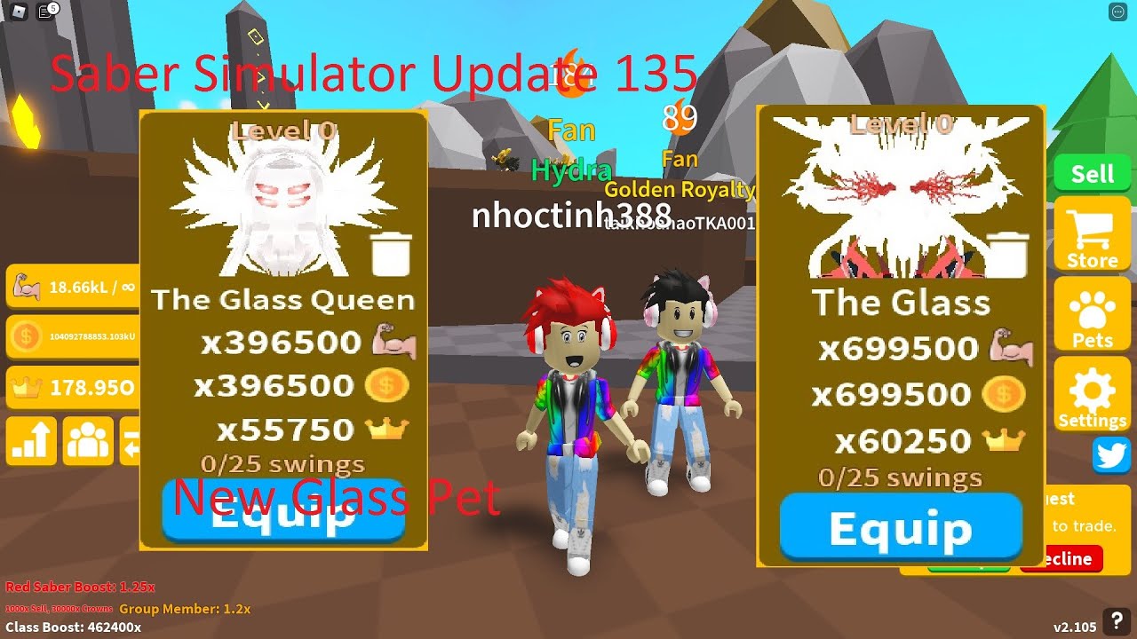 Saber Simulator Update 135 Glass Update - YouTube