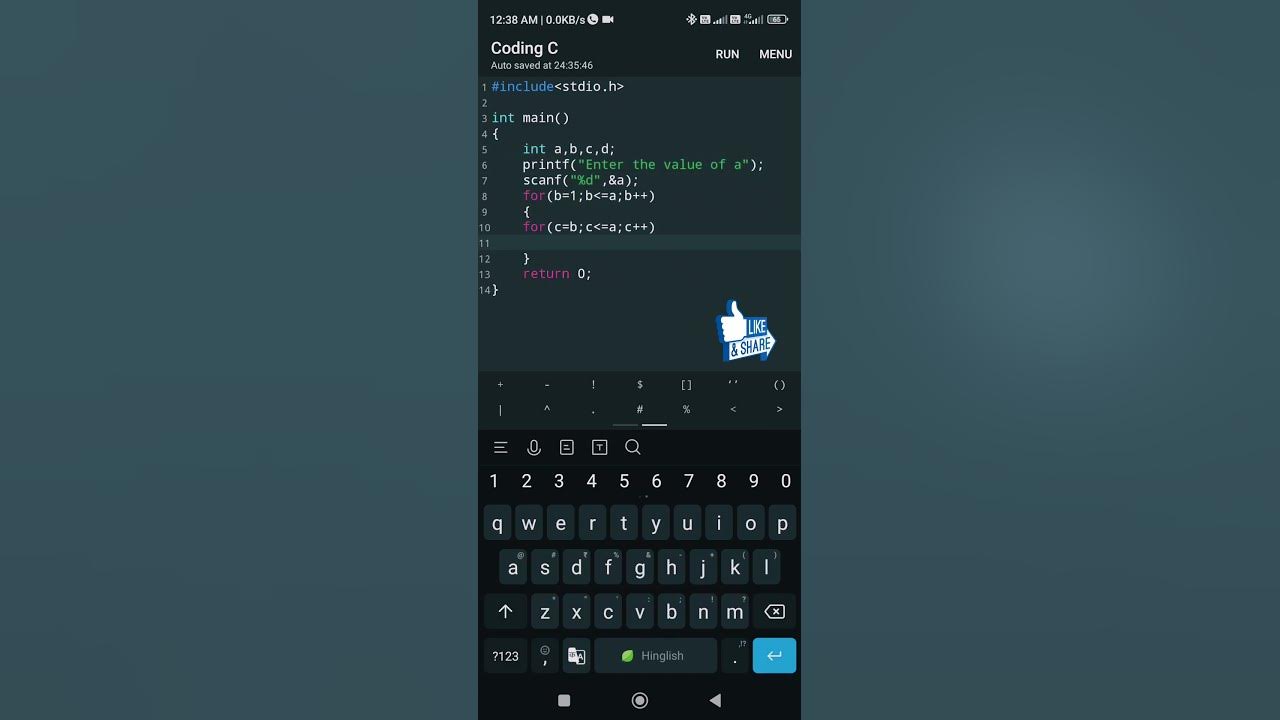 notnormal c pattern #viral #coding #youtubeshorts #shorts#bca #viralshorts #shortsfeed # ...