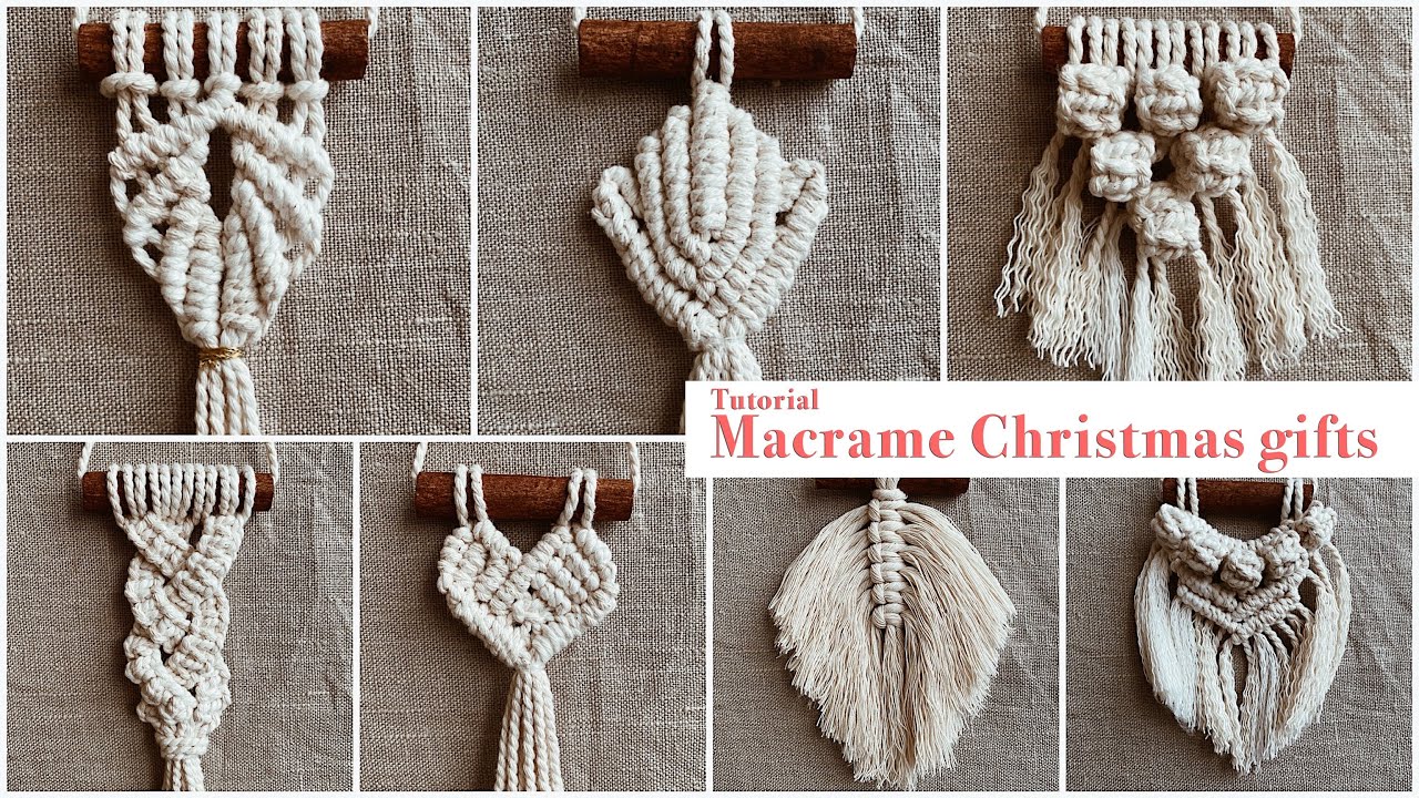 DIY: Tutorial Macrame Decor on a Cinnamon / Christmas mini gifts 🌲🌲🌲 - YouTube