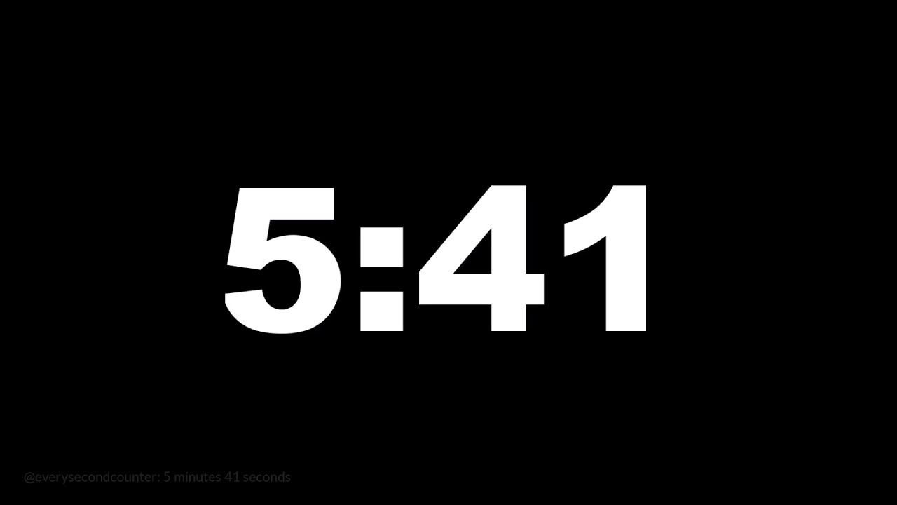 5 minutes 41 seconds [341 secs] clock timer countdown || Alarm Focus ...