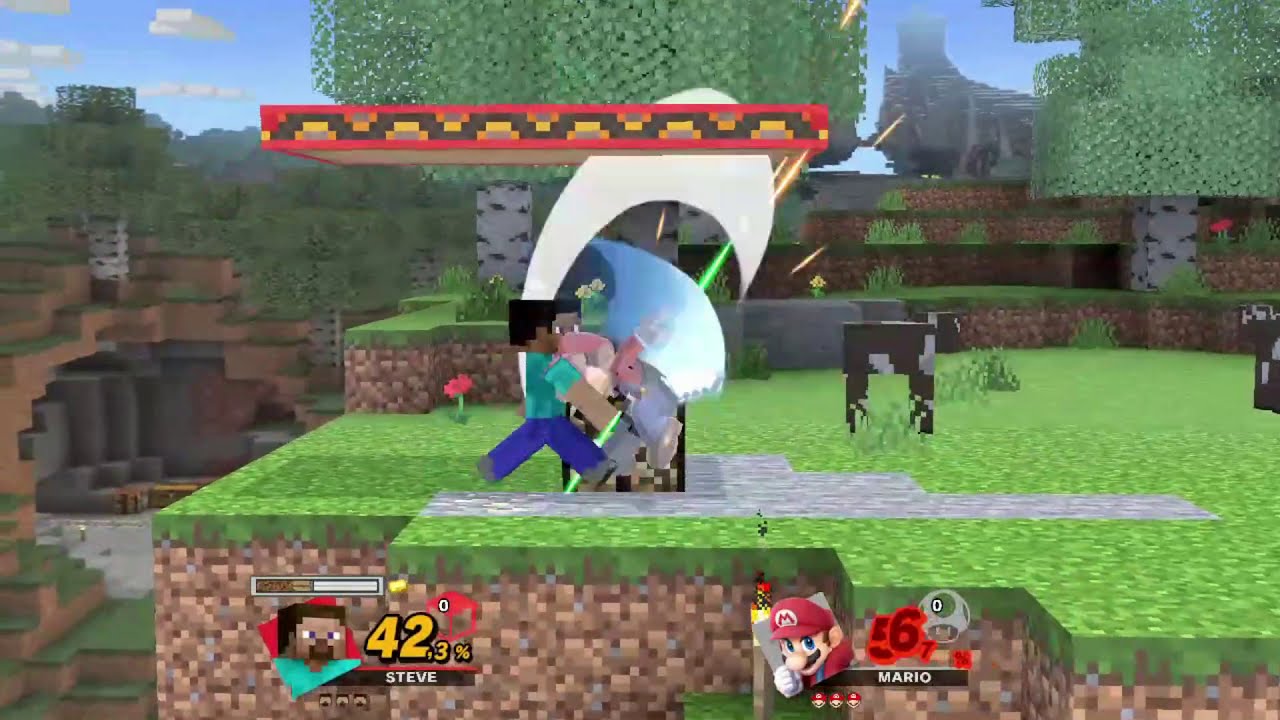 Steve VS Mario | Smash Bros Ultimate. - YouTube