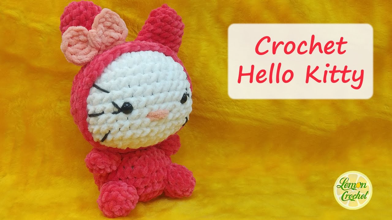How to Crochet Hello Kitty Amigurumi | Crochet Tutorials | Lemon ...