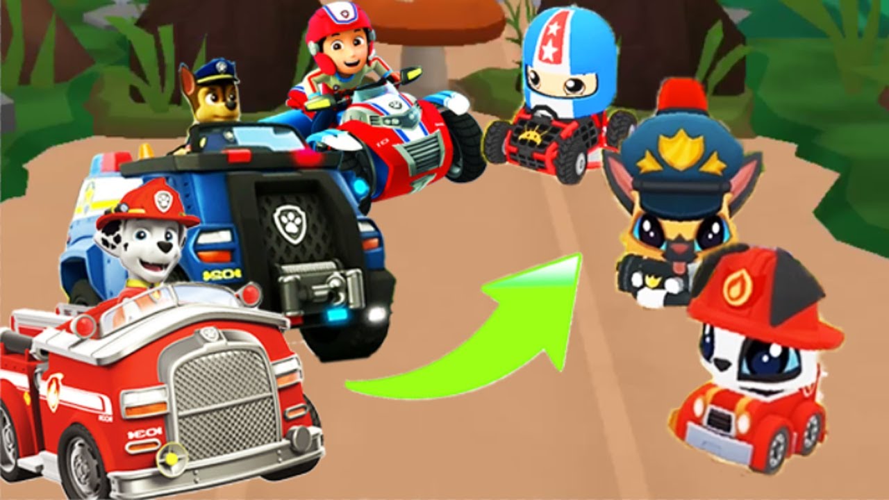 Paw Patrol Team Turn into Ryan & Dash Tag Team - YouTube