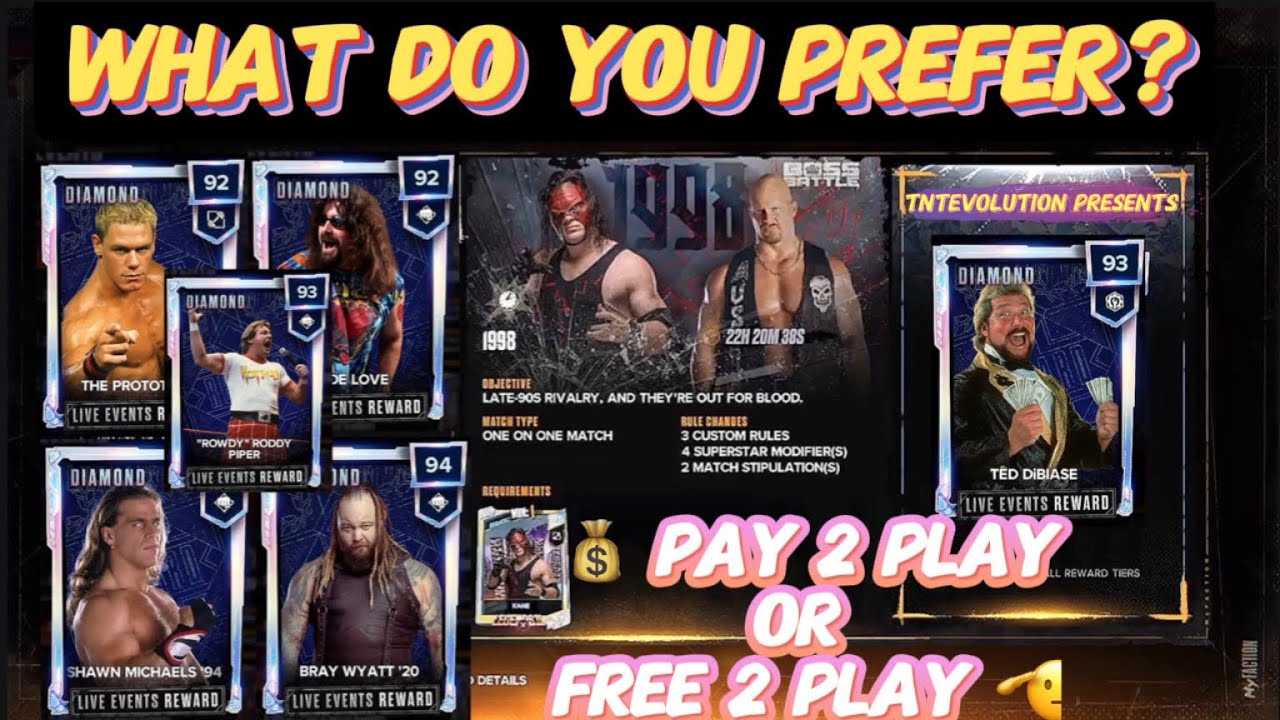 Pay 2 Play or Free 2 Play??? - WWE2K24 MyFaction - YouTube