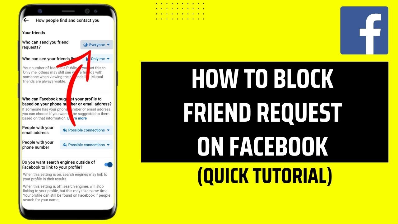 How To Block Friend Request On Facebook - YouTube