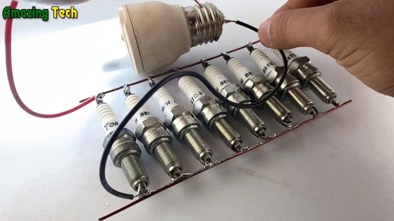 Amazing create 220v free electricity energy with spark plug 100% for ...