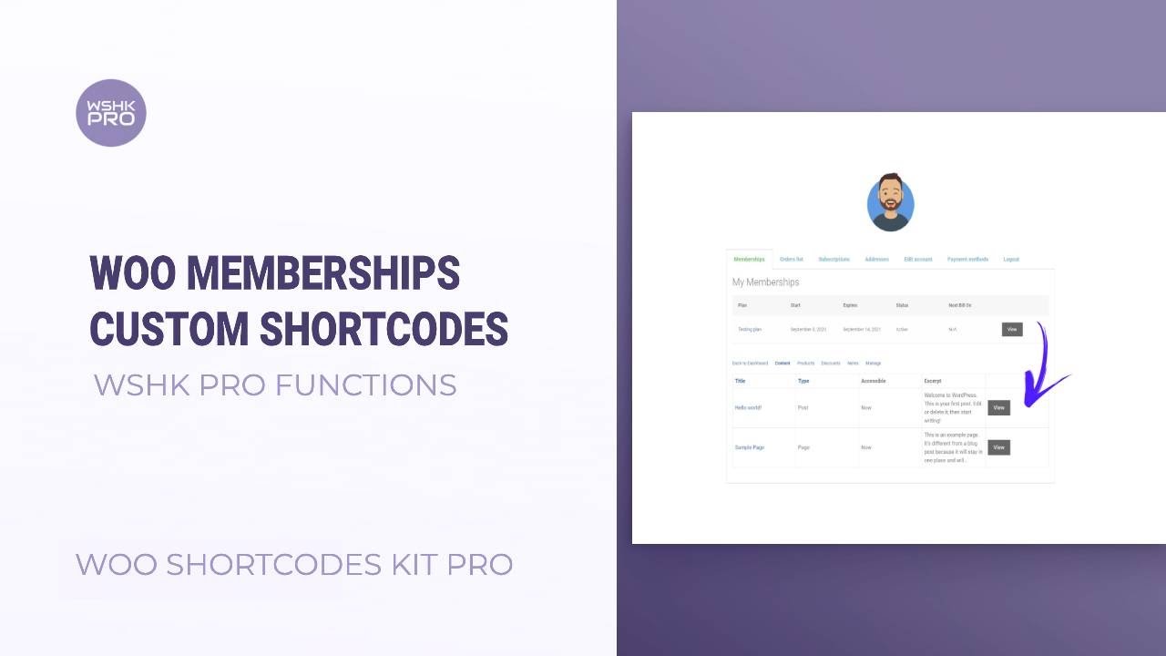 How to use the custom shortcodes for Woo Memberships WSHK PRO - YouTube