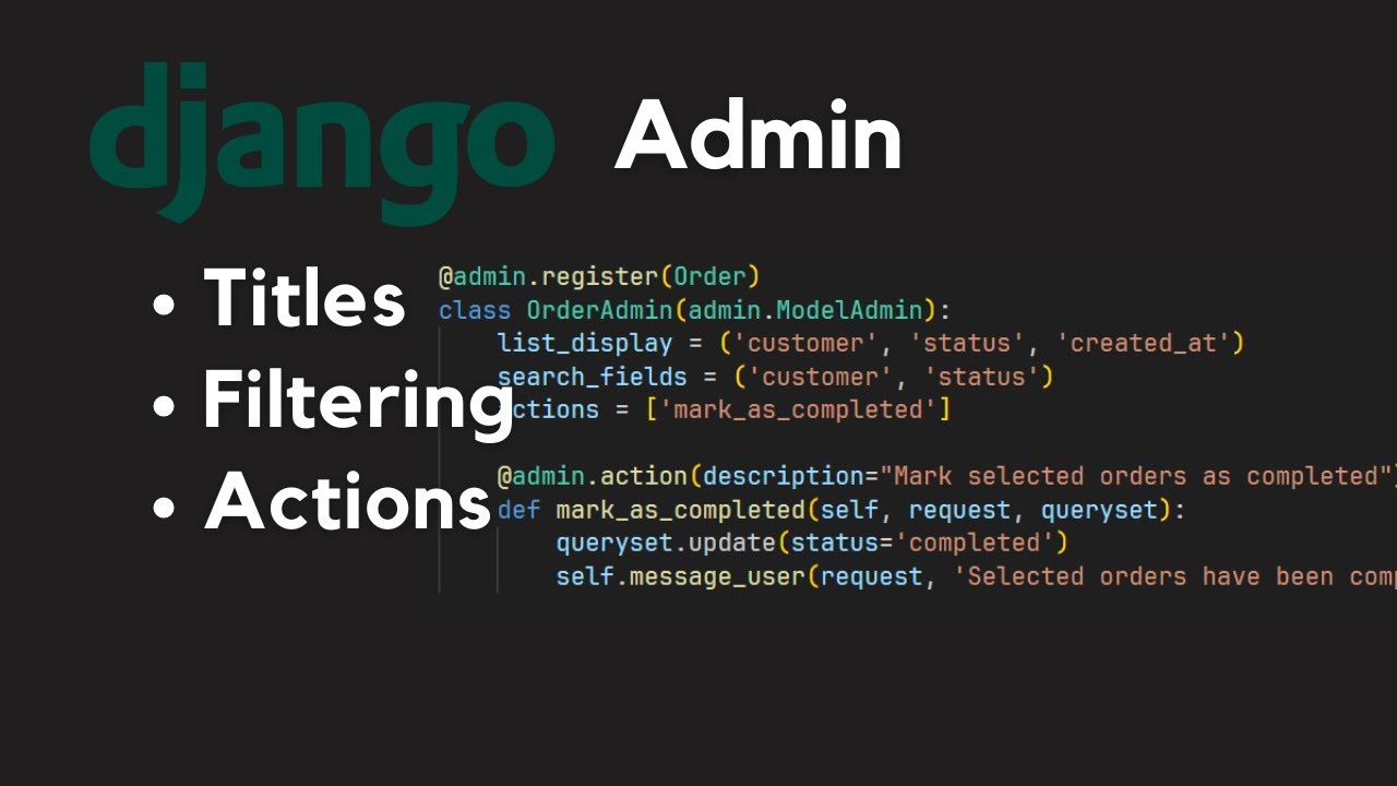 How to Customize Django Admin Interface - YouTube