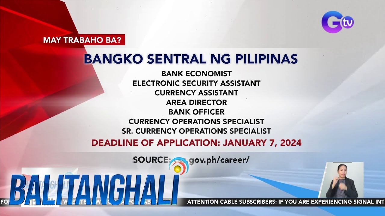 May Trabaho Ba?: Bangko Sentral ng Pilipinas Hiring | BT - YouTube