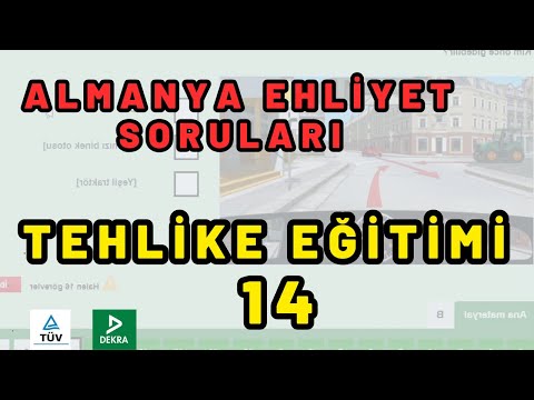 Tehlike Eğitimi 14 | Gece Sürüşü Sollama Hataları Tüneller  | Almanya Ehliyet Sınavı Soruları Türkçe