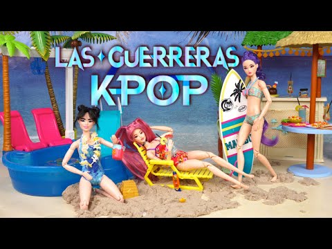 Las Guerreras Kpop Muñecas Juegan en La Piscina Y Playa de Barbie