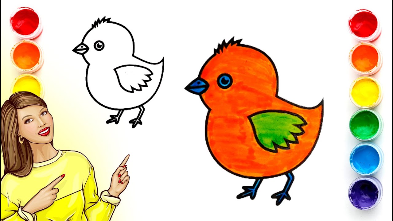 Chick Drawing & Painting | Easy Painting | Painting for Kids & Toddlers ...