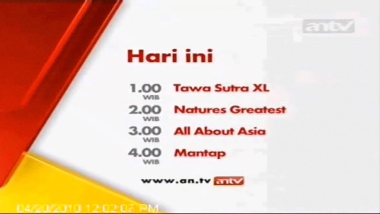 Lineup Program Hari Ini ANTV (2009-2011) + Station ID ANTV (2010 ...