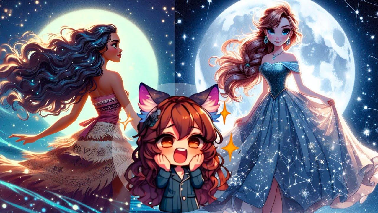 My Comic art Princess Disney at the Moon ball Glowup Kluz Cartoon - YouTube