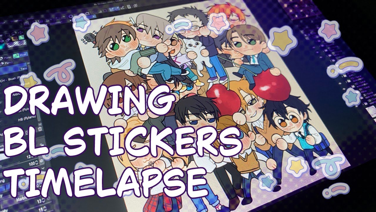 Drawing BL Stickers | Clip Studio Paint Timelapse - YouTube