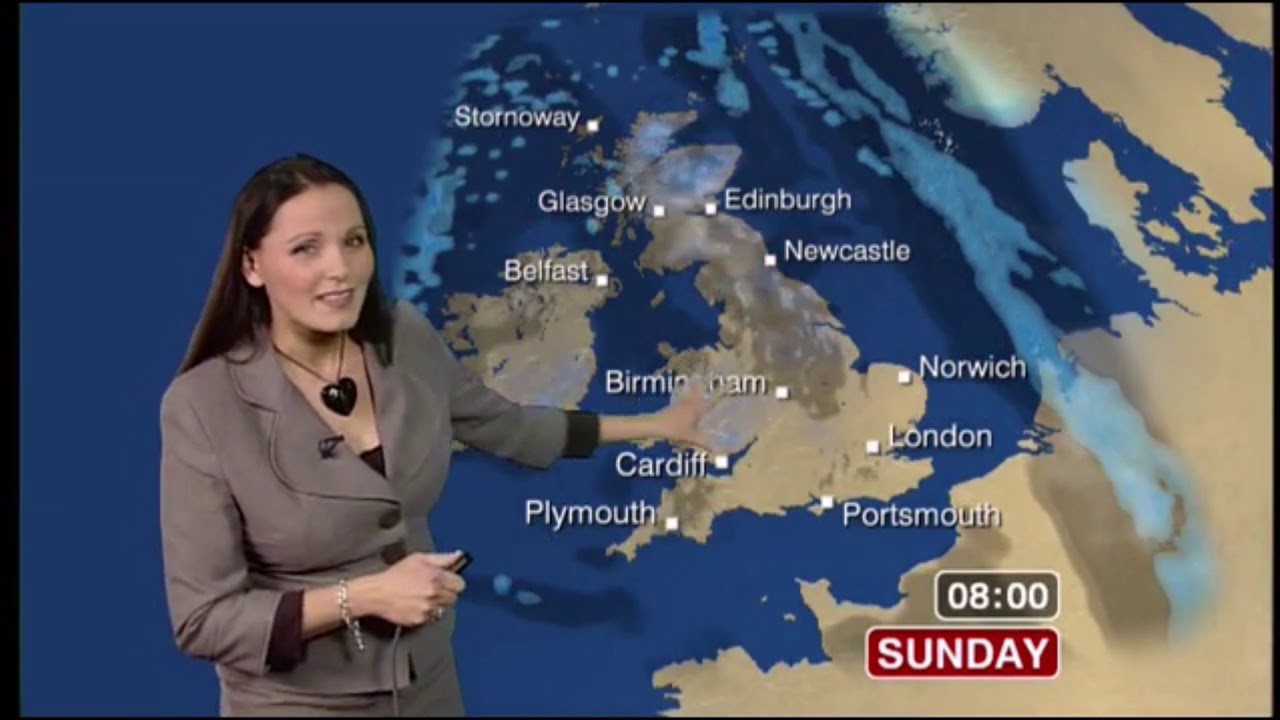 Elizabeth Saary BBC Weather January 16th 2010 in HD! - YouTube
